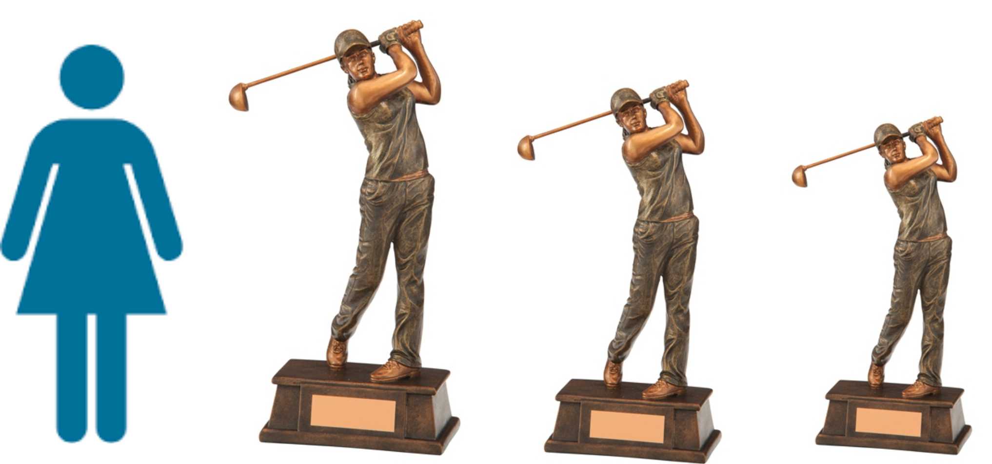 Classical Female Golf Trophies RF TR Series - Direct Source