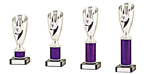 Silver Purple Trophies 2054 Series - Direct Source