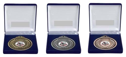 65mm Medals for any Sport in Velour Presentation Boxes - Direct Source