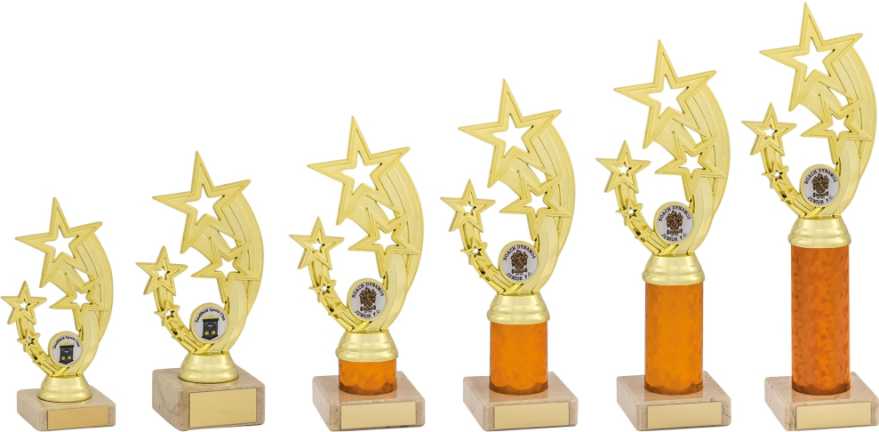 Performance Star Trophies Gold Orange 2105 Series - Trophy Finder