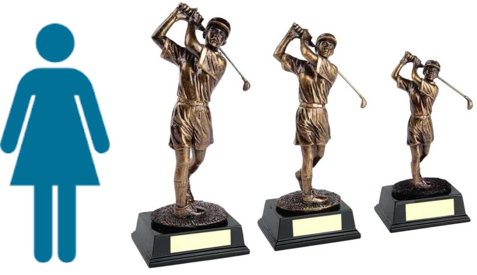 Female Golfer Resin Trophies RS13 Series - Direct Source