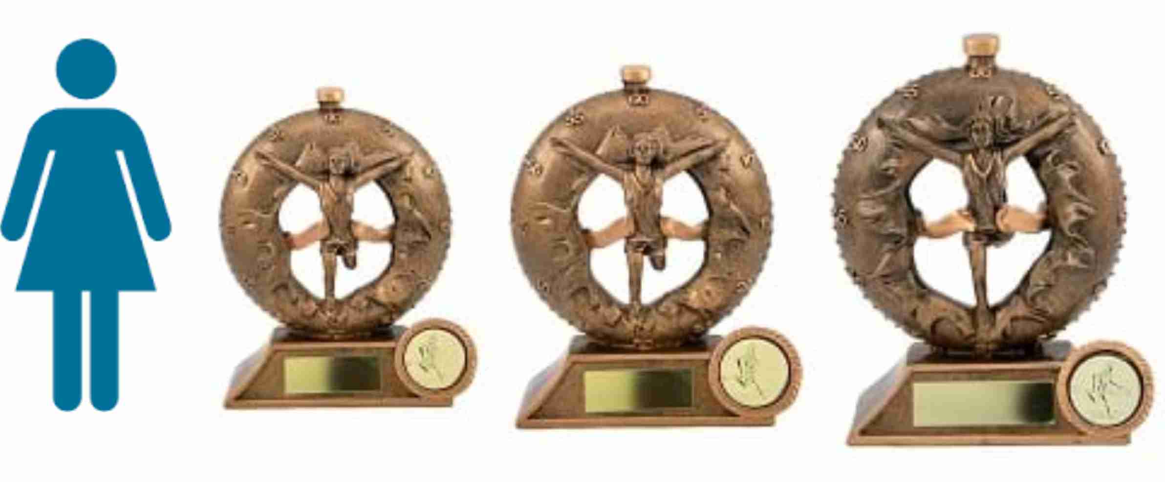 Female Running Stopwatch Trophies RBT16660 Series - Direct Source