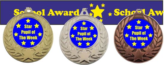 Star Pupil Medals Free Ribbons - Direct Source