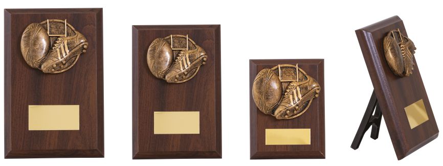 Wood Rugby Plaque Trophy Awards 2223 Series-Trophies2Schools
