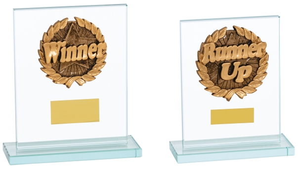 Glass Winner and Runner Up Trophies 2300 Series-Trophies2Schools
