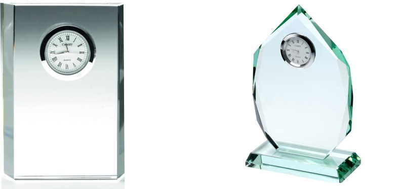 Glass Presentation Trophy Award Clocks TD P233 Series-Trophies2Schools